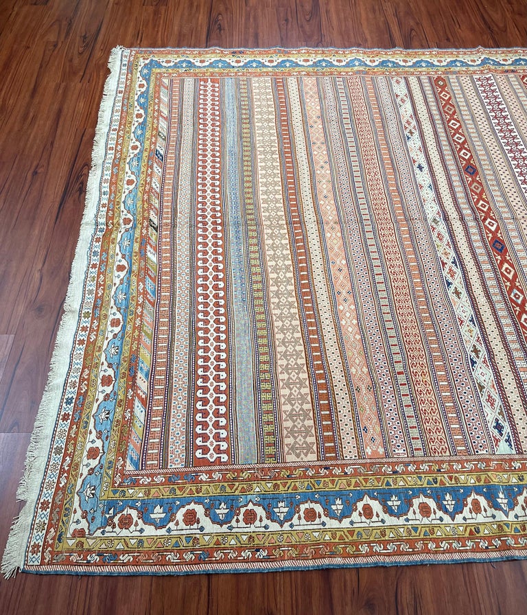 Very Fine Persian Silk Soumak Rug/Carpet For Sale at 1stDibs