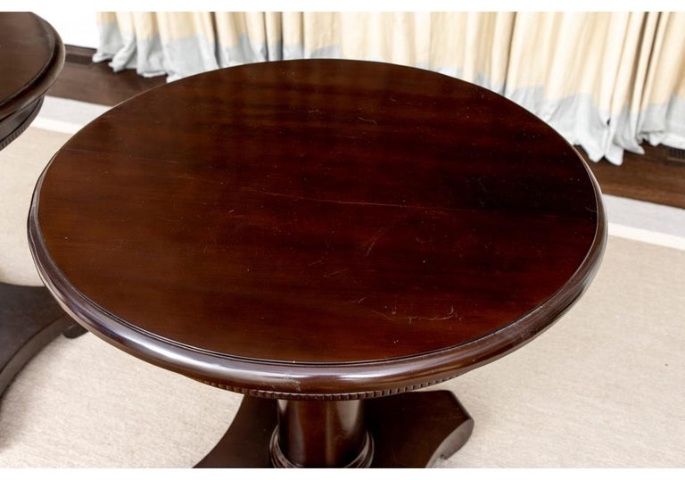 Very Fine Quality Stained Cherry Pedestal Tables For Sale at 1stDibs