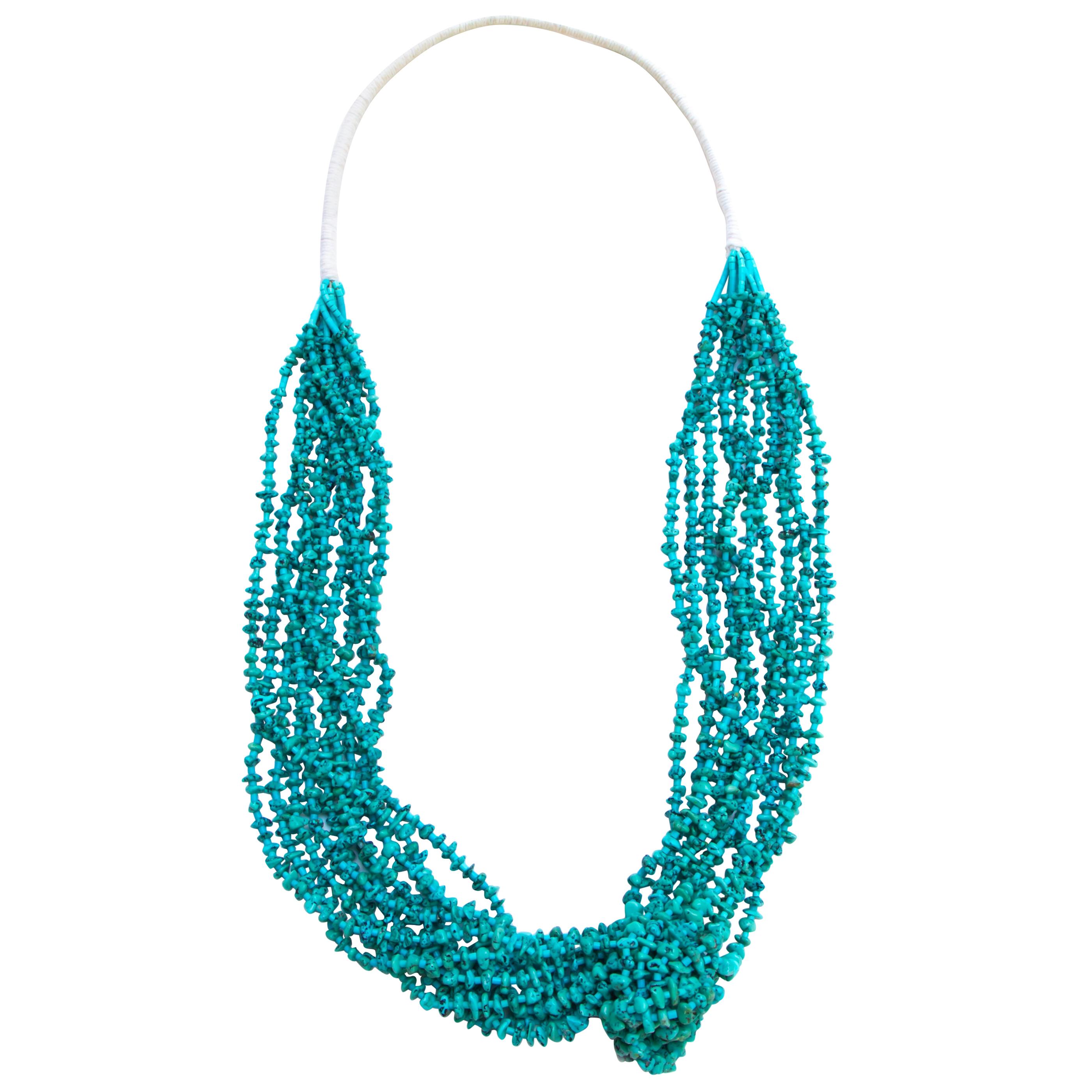Very Fine Turquoise Heshi Necklace For Sale at 1stDibs
