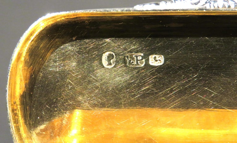 Very Good 19th Century Sterling Silver Snuff Box, Hallmarked Birmingham ...