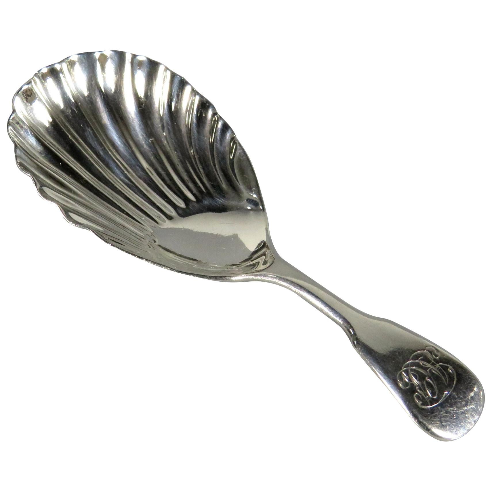 Scottish Sterling Silver Caddy Spoon, Antique George V, '1918' at 1stDibs