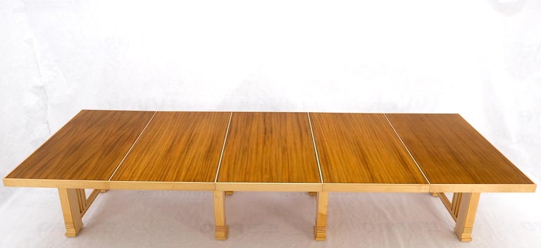 Very Large 3 Leaves Square Gate Leg Dining Conference Custom Table For ...