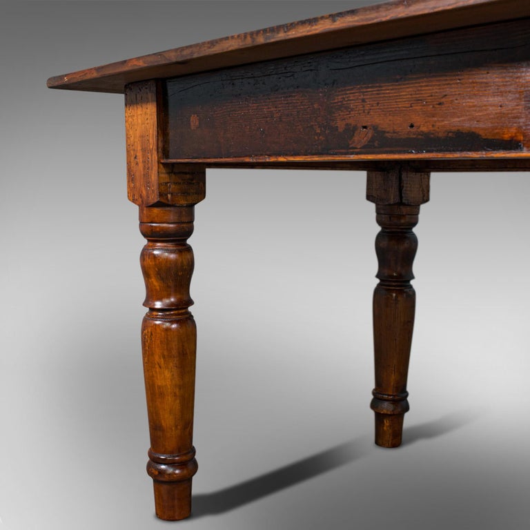 Very Large Antique Dining Table, English, Pine, Country House ...