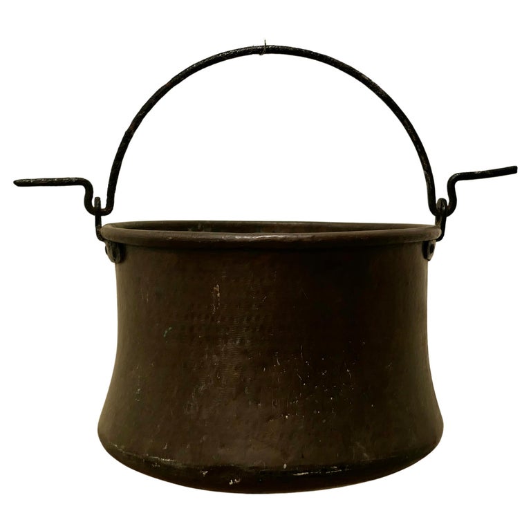 Very Large 18th Century Brass Cooking Pot, Cauldron For Sale at 1stDibs