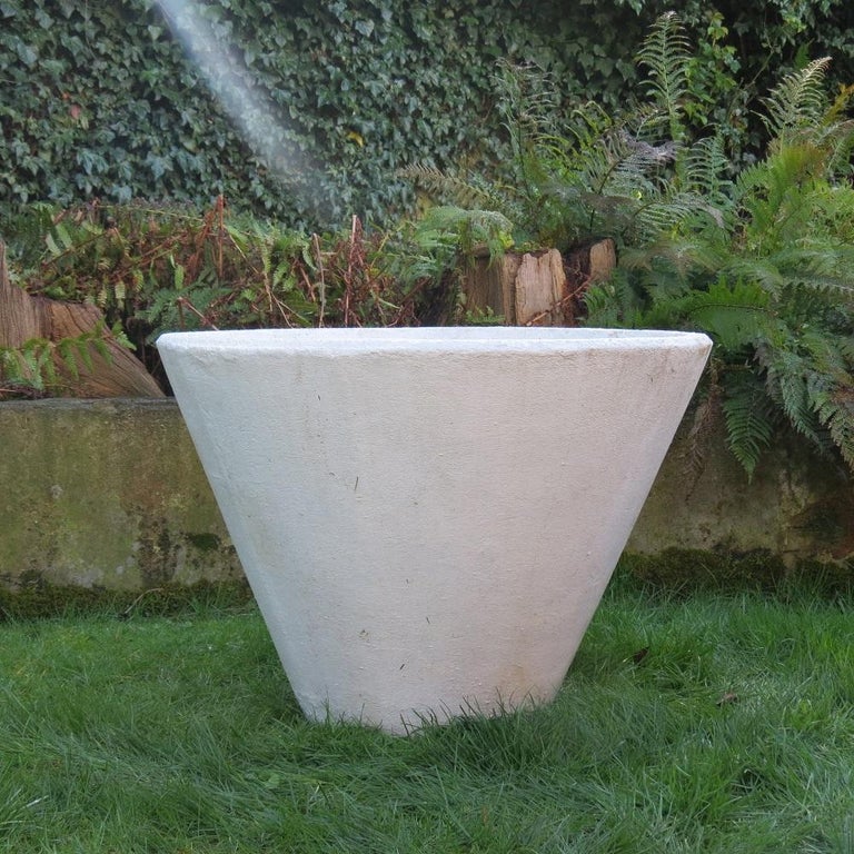 Very Large 1970s Conical Shaped Concrete Garden Planter For Sale at 1stDibs