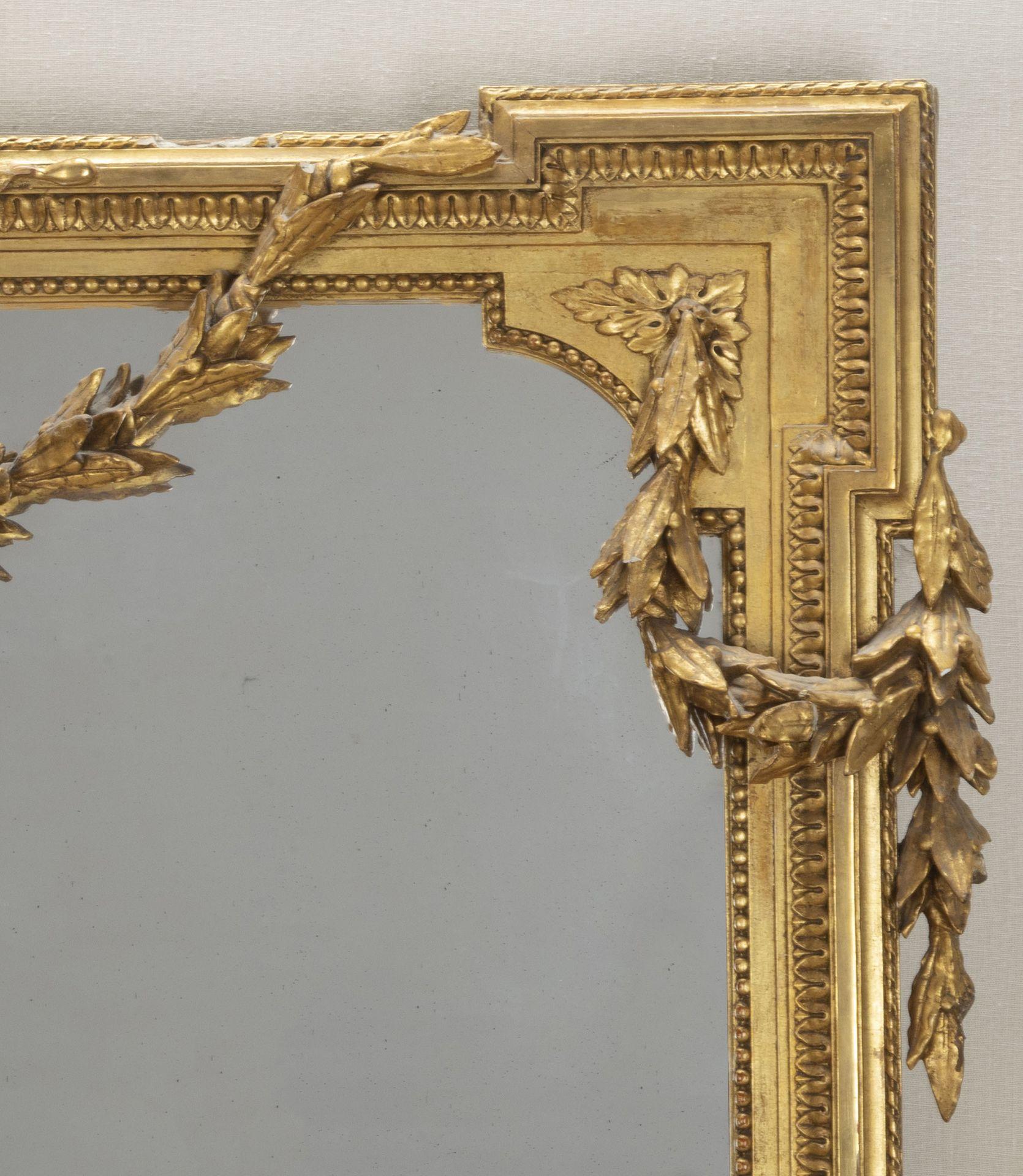 Very Large 19th Century French Gilt Overmantle Mirror For Sale at 1stDibs