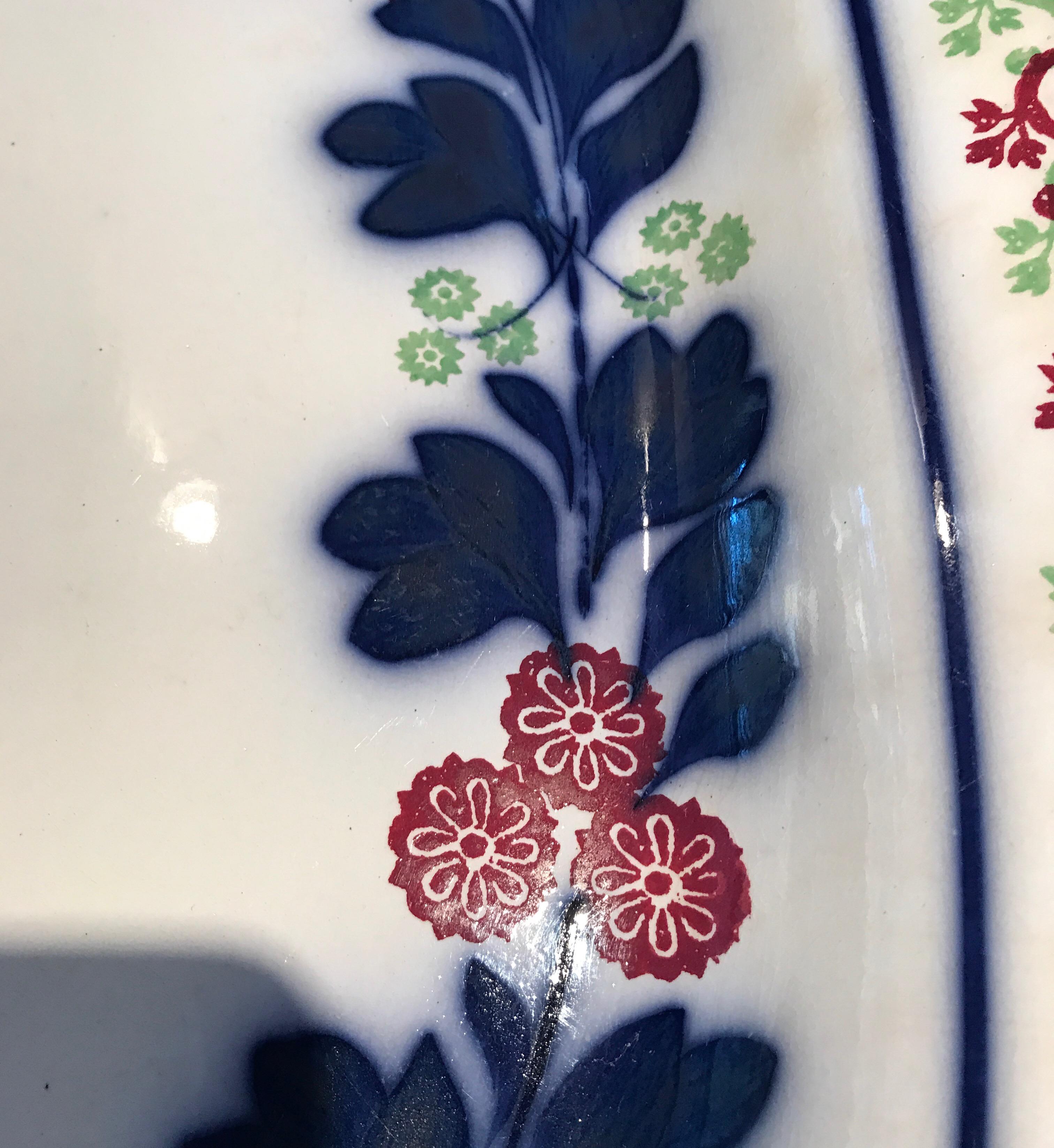 Very Large 19th Century Ironstone Ceramic Platter For Sale at 1stDibs