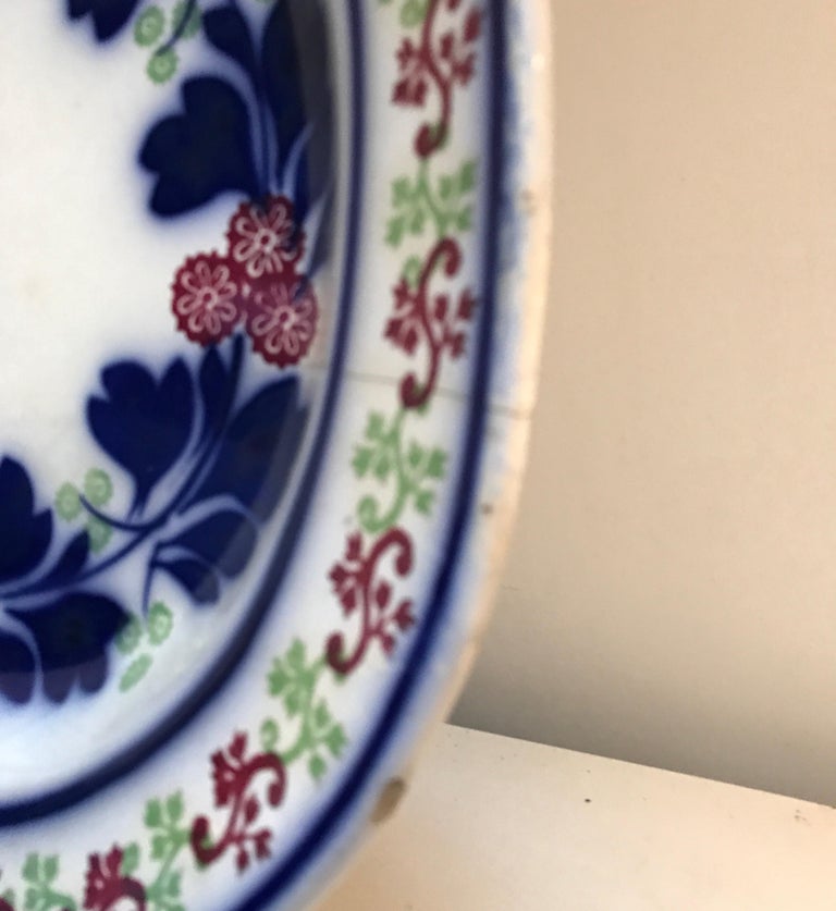 Very Large 19th Century Ironstone Ceramic Platter For Sale at 1stdibs