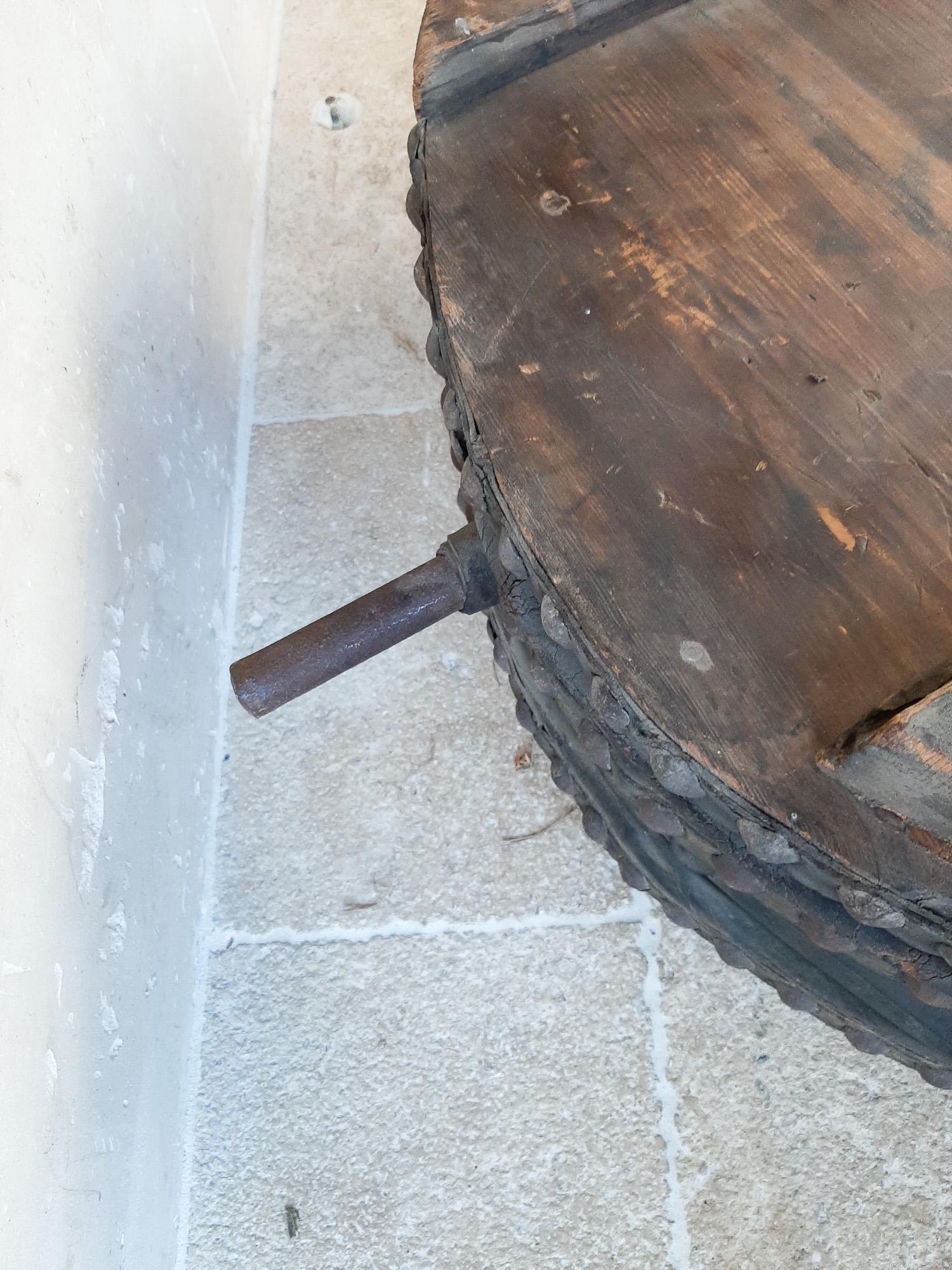 Very Large 19th Century Leather, Wrought Iron and Pine Blacksmith ...