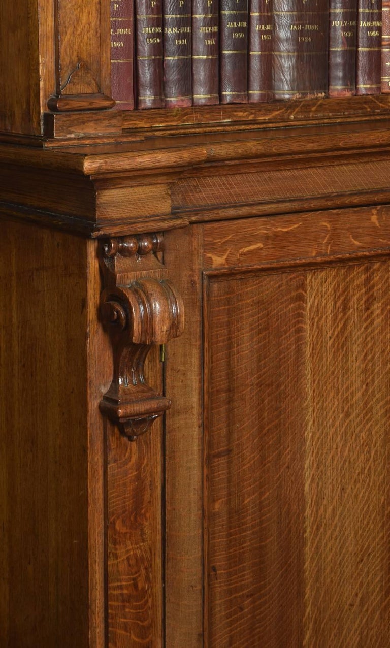 Very Large 19th Century Light Oak Bookcase For Sale at 1stDibs