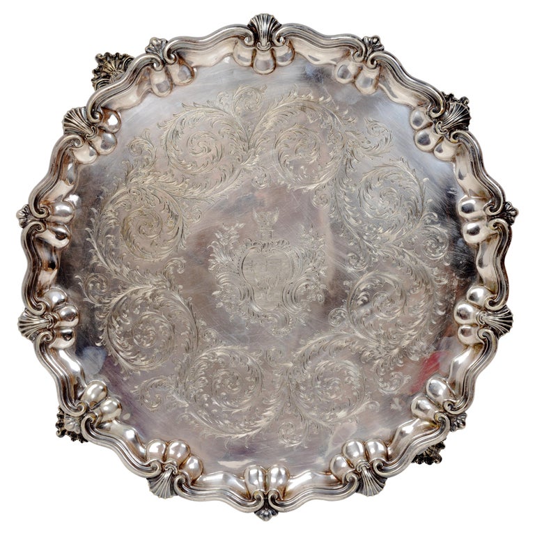 Very Large and Important Silver Plated Salver by Collis and Co. c1835 ...