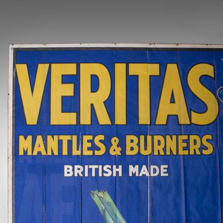 Very Large Antique Advertisement Poster, Veritas, Lithograph, John ...