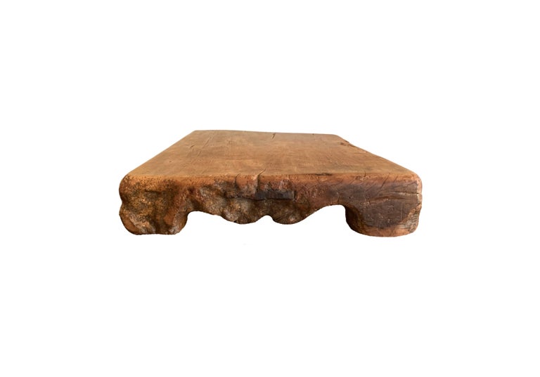 Antique Chinese Wooden Block / Chopping Block, Hand-Carved, c. 1900 For ...