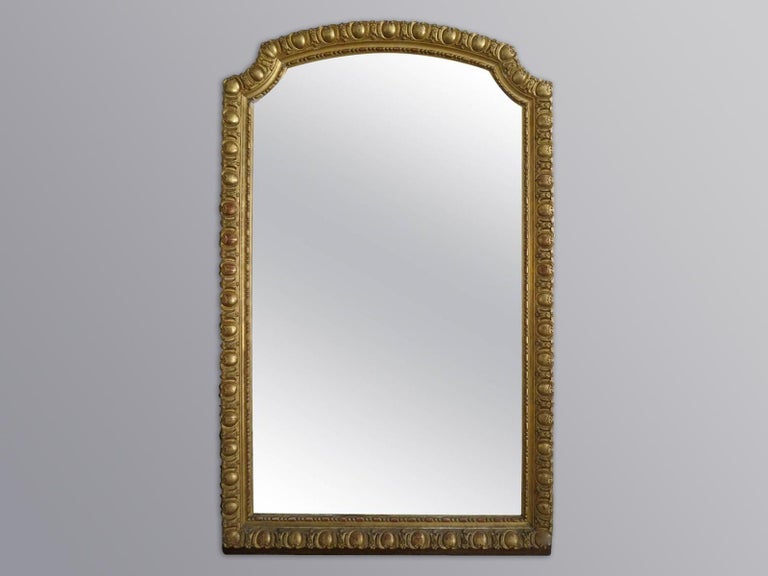 Very Large Antique French Gold Gilt Mirror at 1stDibs