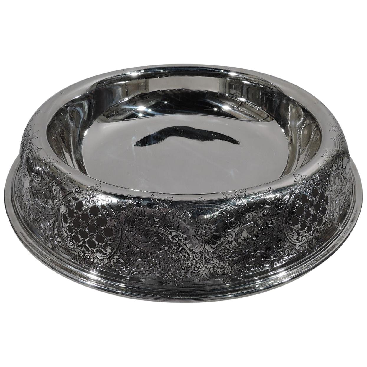 Antique Large Silver Plated Centerpiece Bowl at 1stDibs