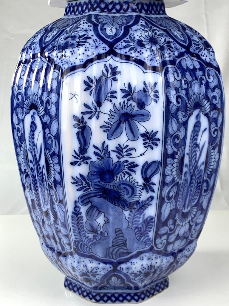 Very Large Blue and White Delft Jar Belgium circa 1880 For Sale at 1stDibs