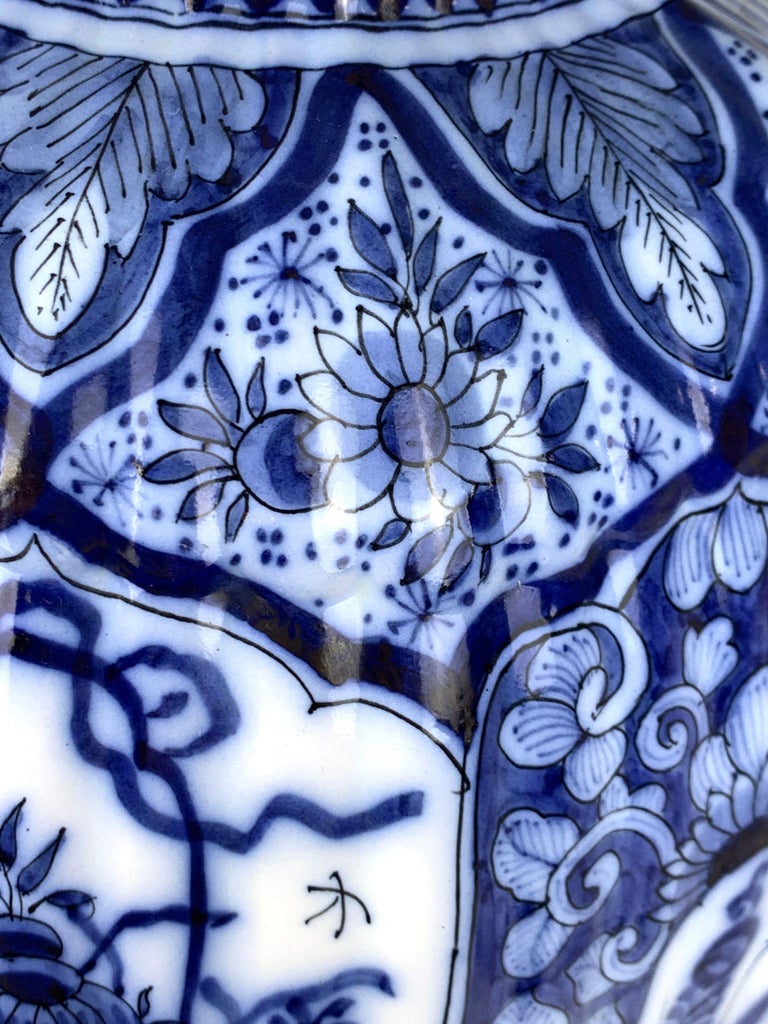 Very Large Blue and White Delft Jar Belgium circa 1880 For Sale at 1stDibs