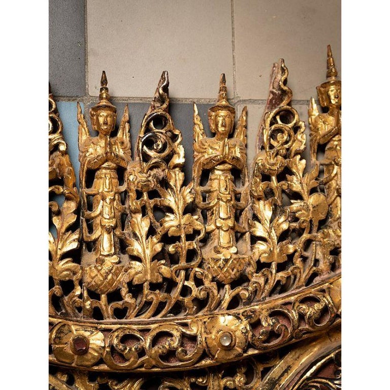 Very Large Burmese Wooden Temple Panel from Burma For Sale at 1stDibs