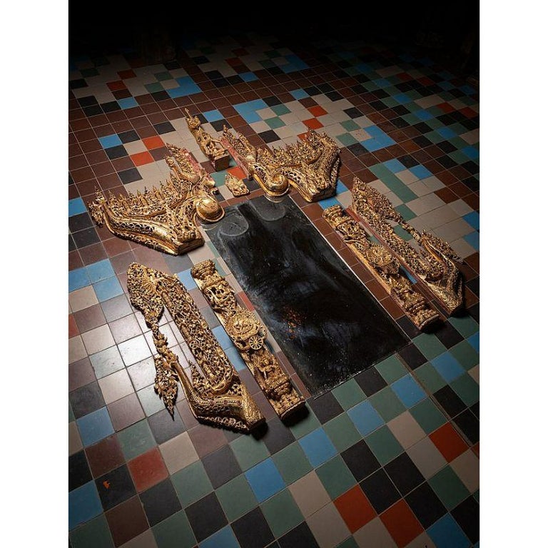 Very Large Burmese Wooden Temple Panel from Burma For Sale at 1stDibs