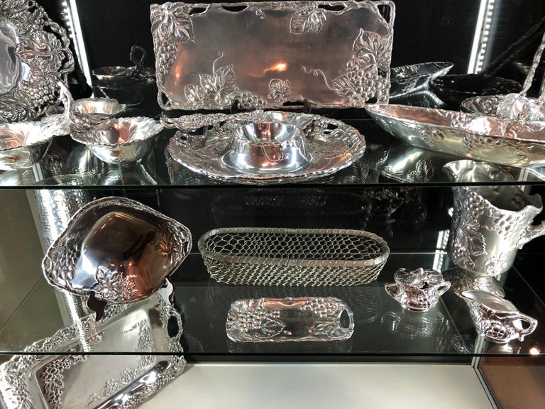 Very Large Collection of Arthur Court Pewter Trays, Candle Sticks ...