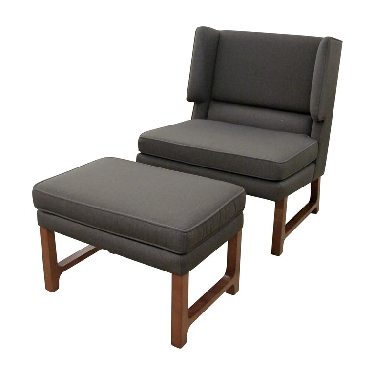 Very Large Contemporary English Modern Wingback Armchair with Matching ...