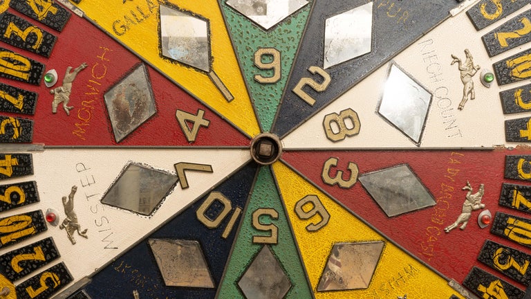 Very Large Early 20th Century Carnival Horse Race Betting Wheel at 1stDibs