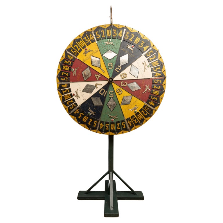 Very Large Early 20th Century Carnival Horse Race Betting Wheel at 1stDibs