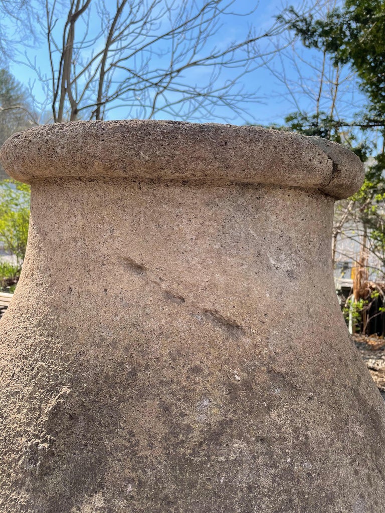 Very Large French Hand-Carved Stone Pot/Planter/Fountain with Flared ...