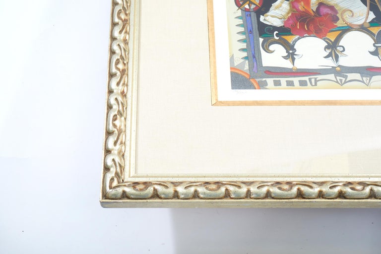 Very Large Gilt Wood Framed Lithograph Print For Sale at 1stDibs