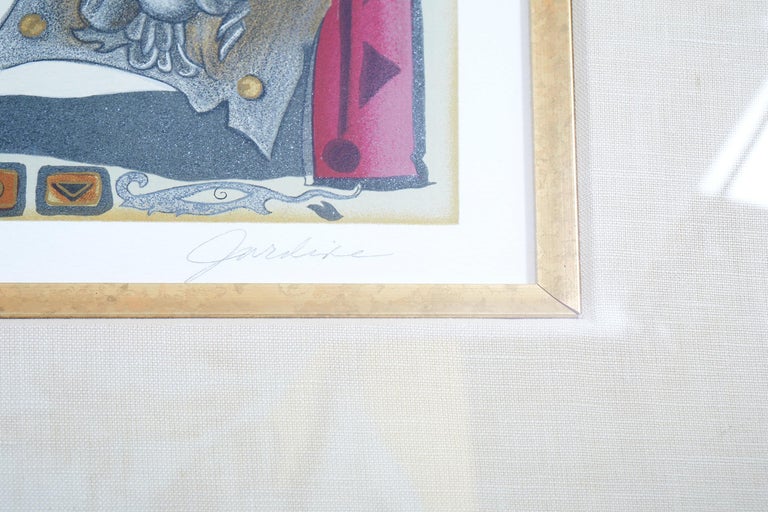 Very Large Gilt Wood Framed Lithograph Print For Sale at 1stDibs