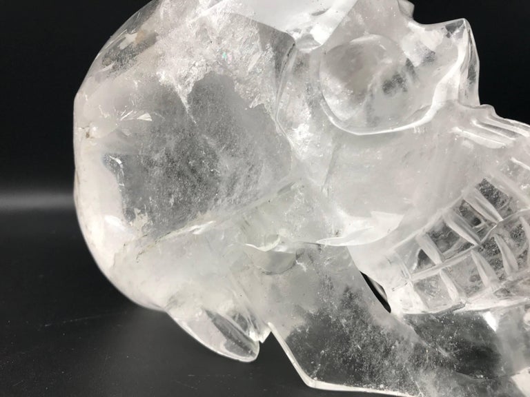 Very Large Hand-Carved Rock Crystal Skull at 1stDibs