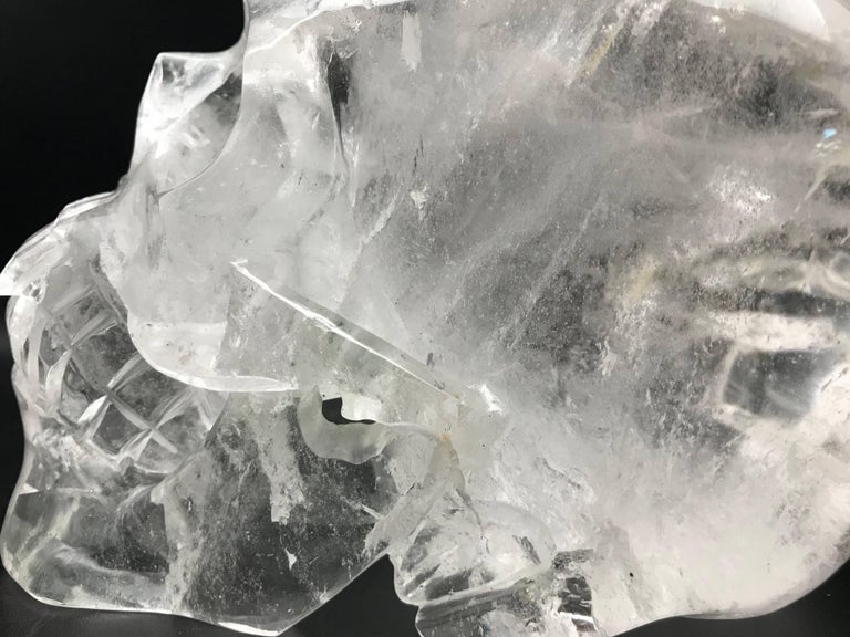 Very Large Hand-Carved Rock Crystal Skull at 1stDibs