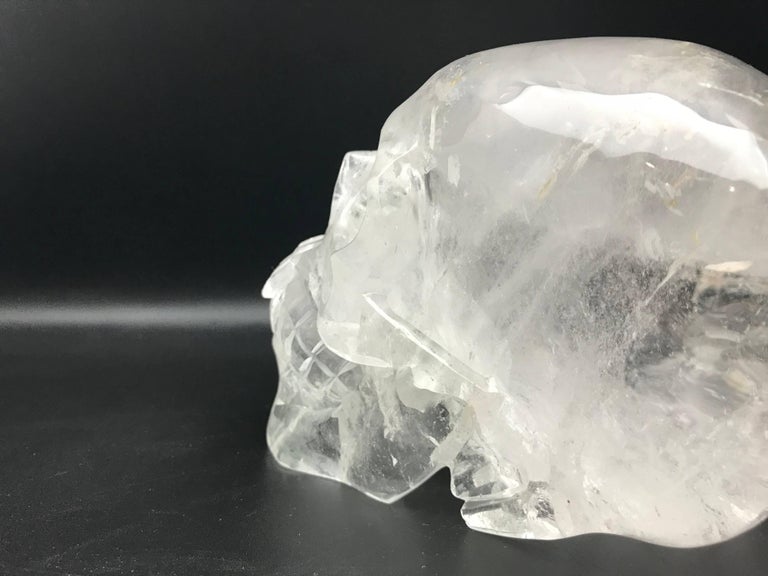 Very Large Hand-Carved Rock Crystal Skull at 1stDibs