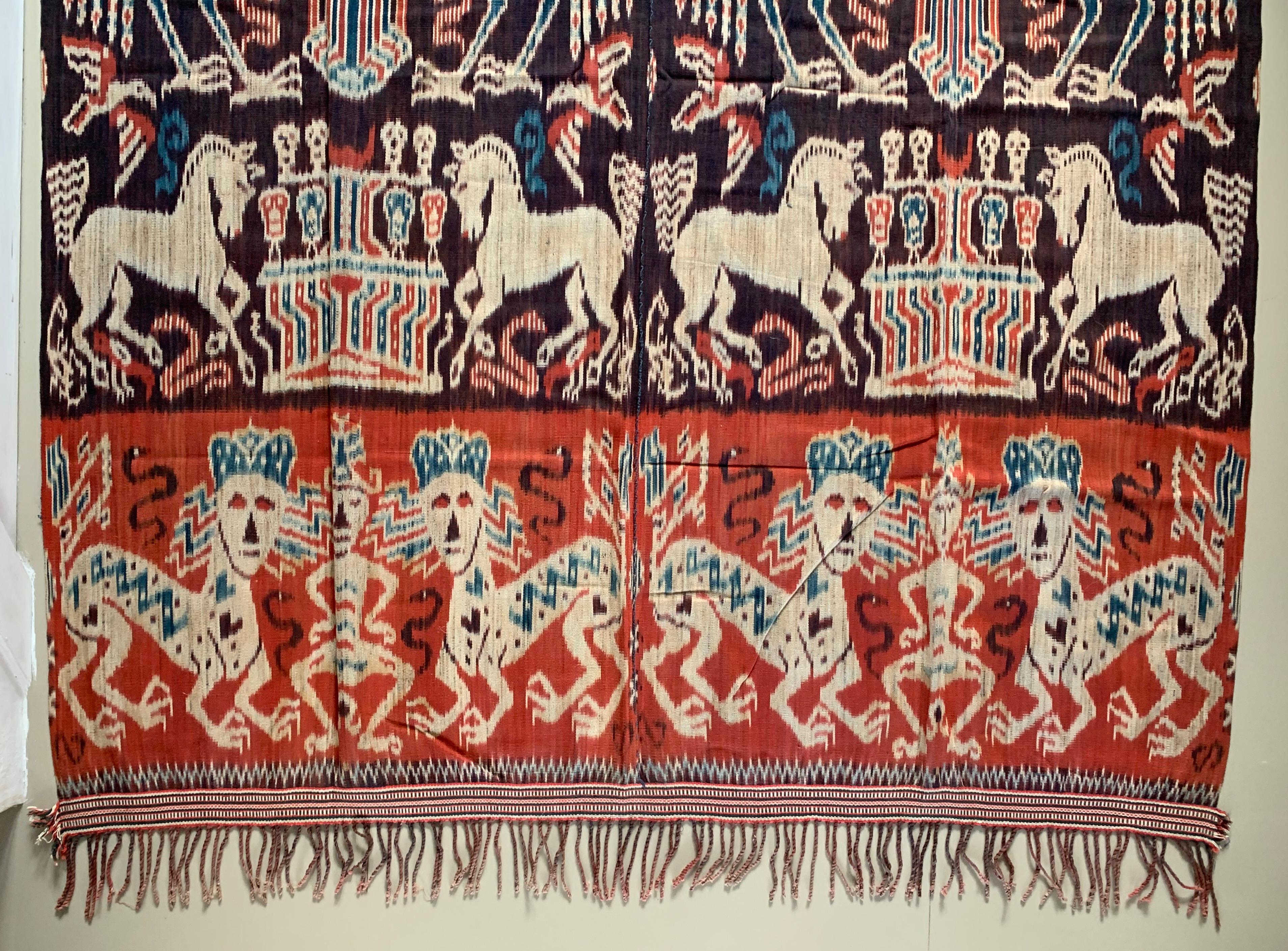 Ikat Textile from Sumba Island with Stunning Tribal Motifs, Indonesia ...
