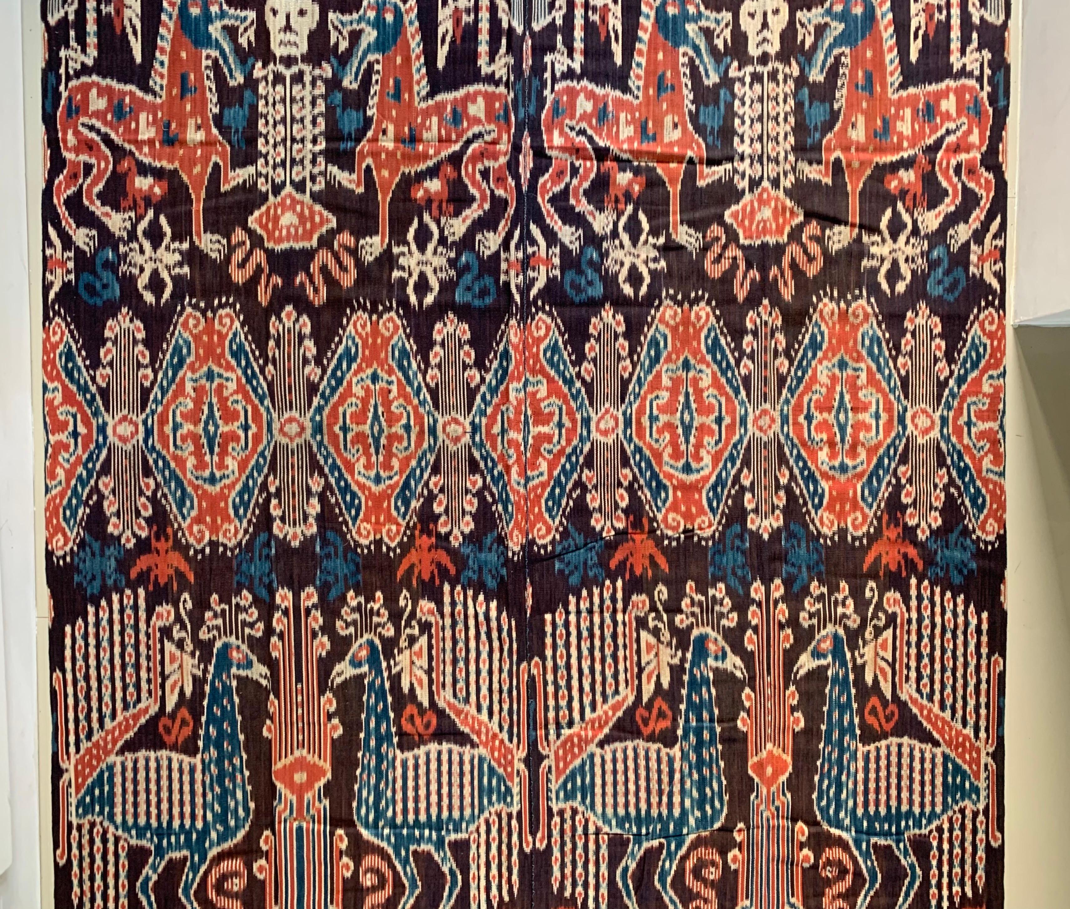 Ikat Textile from Sumba Island with Stunning Tribal Motifs, Indonesia ...