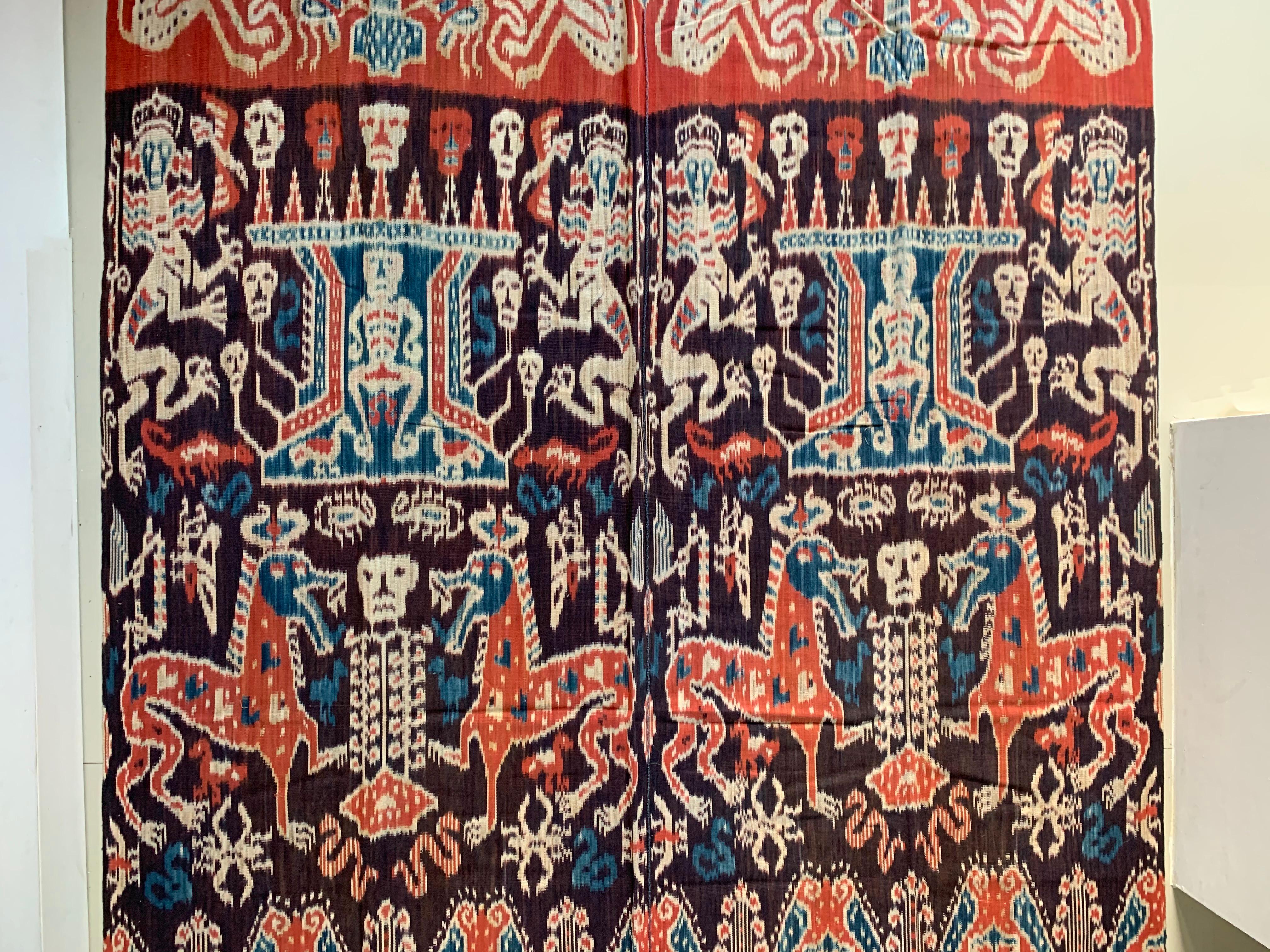 Ikat Textile from Sumba Island with Stunning Tribal Motifs, Indonesia ...