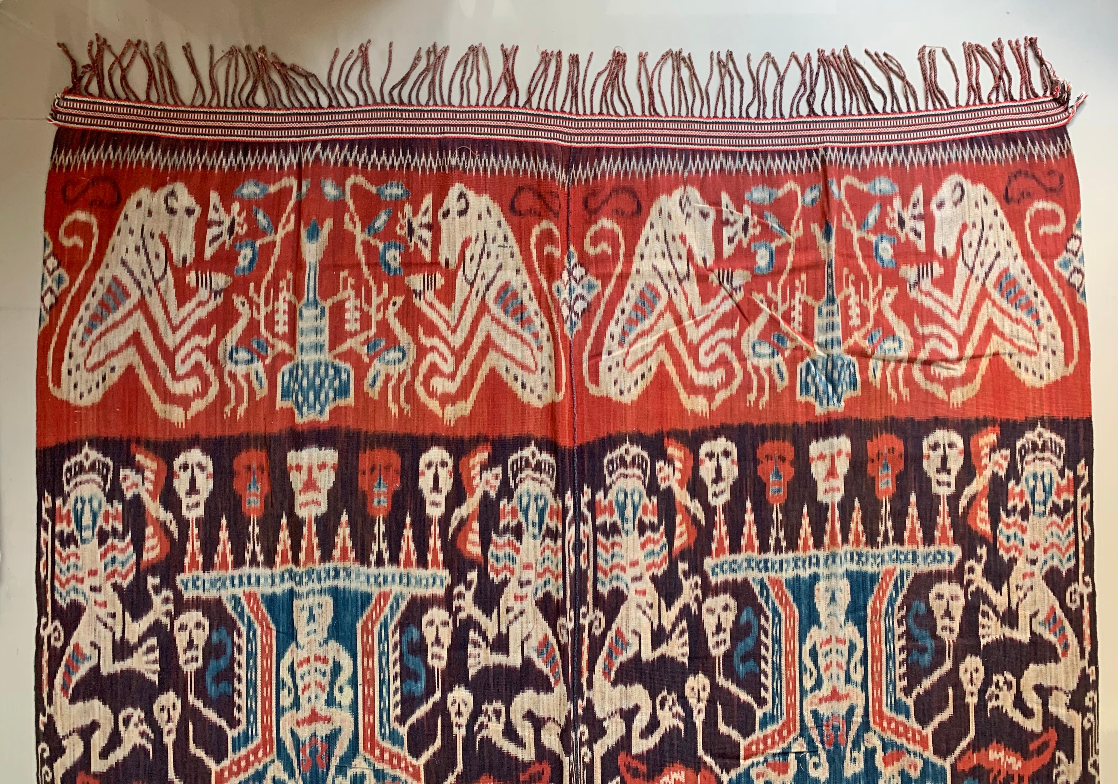Ikat Textile from Sumba Island with Stunning Tribal Motifs, Indonesia ...