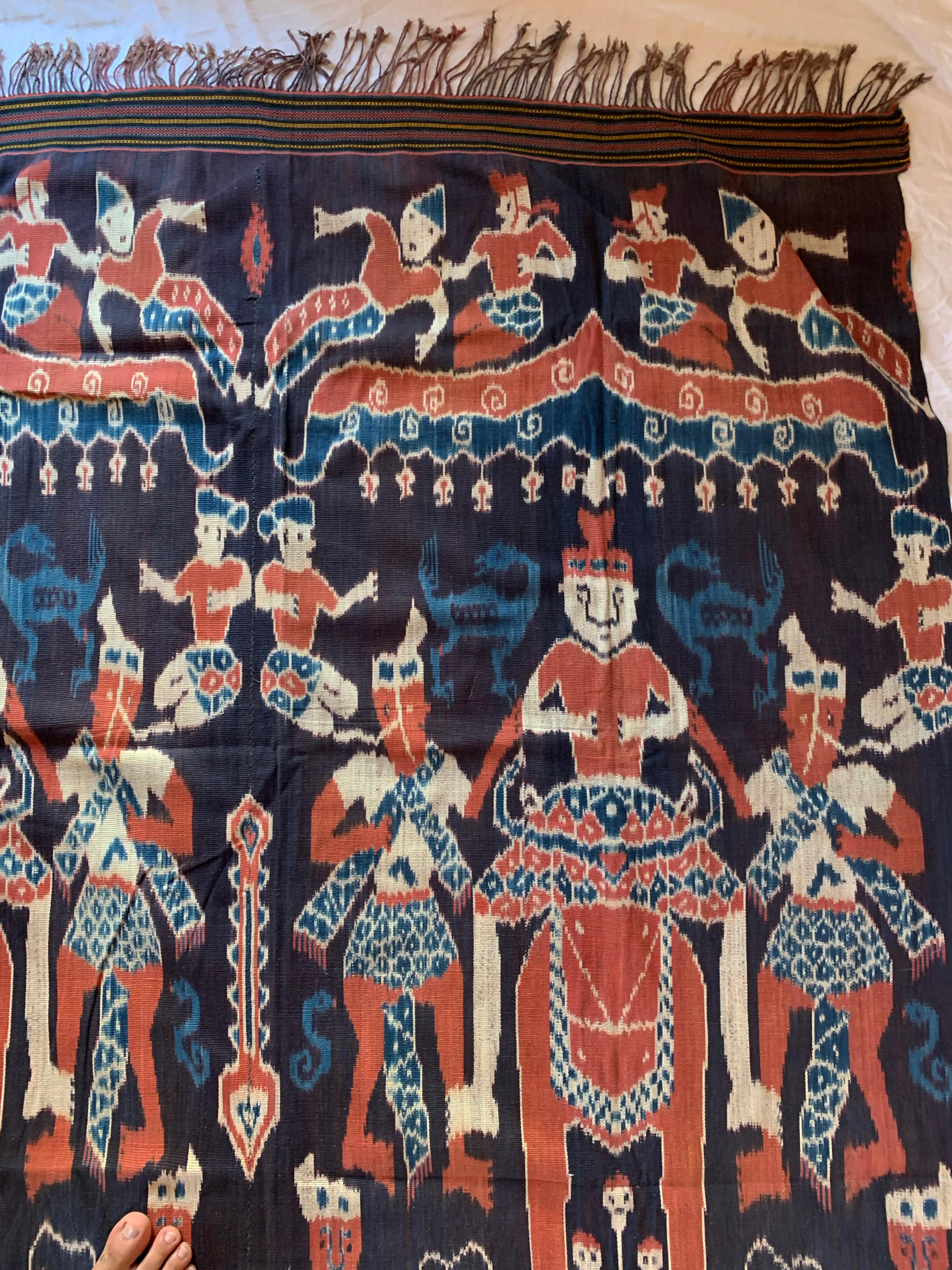 Very Large Ikat Textile from Sumba Island with Stunning Tribal Motifs ...