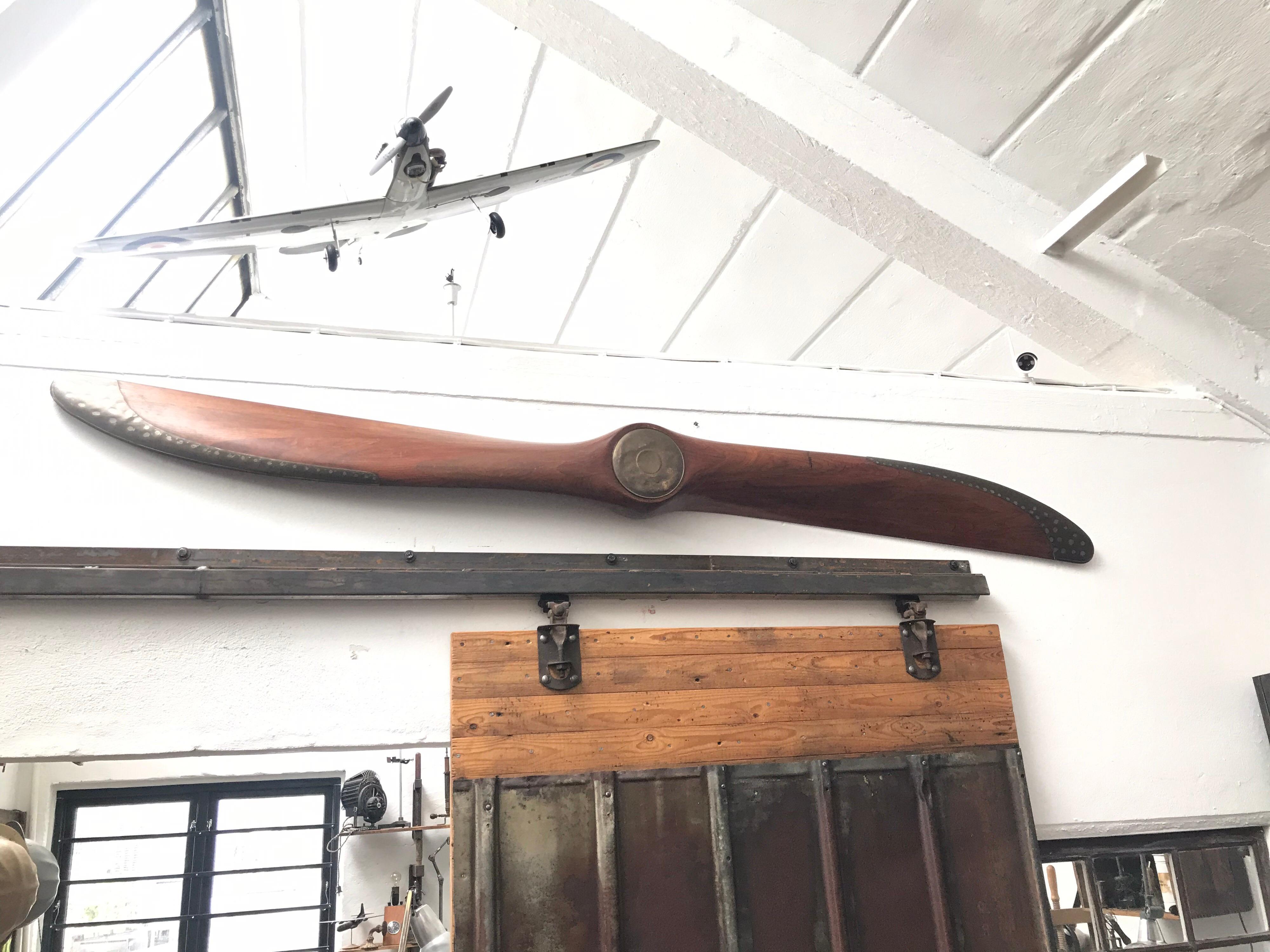 Very Large Impressive Copper Tipped Fruit Wood Propeller from 1922 at ...