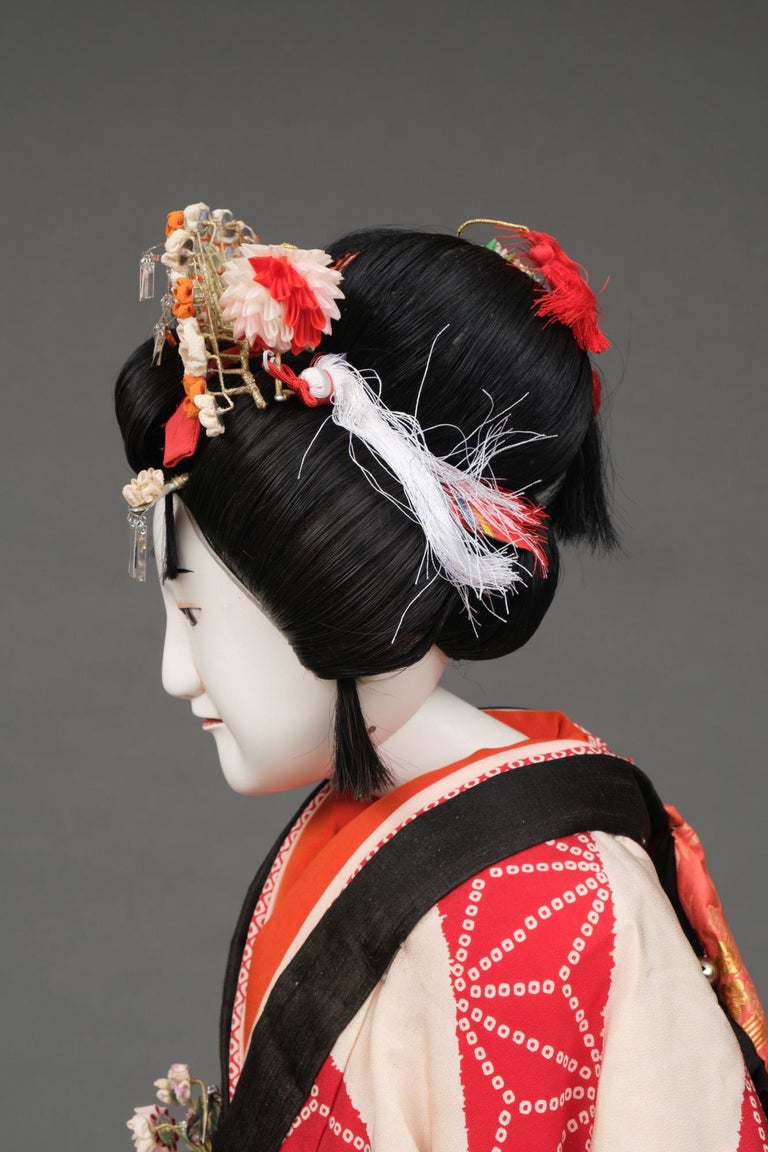 Very large Japanese Bunraku 文楽 Doll of a Beautiful Lady Known as Yaoya ...