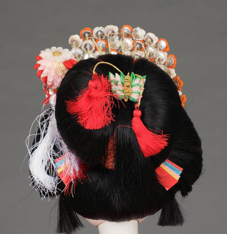 Very large Japanese Bunraku 文楽 Doll of a Beautiful Lady Known as Yaoya ...