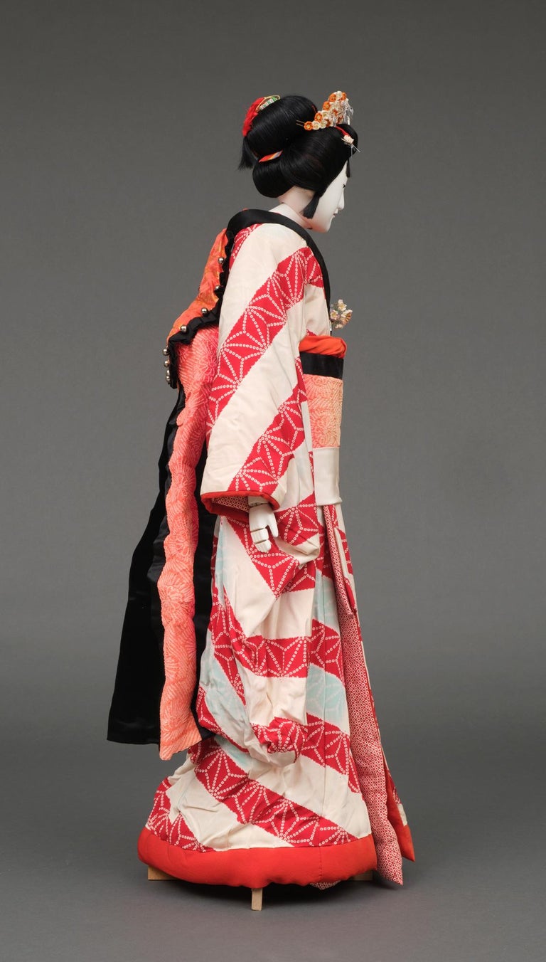 Very large Japanese Bunraku 文楽 Doll of a Beautiful Lady Known as Yaoya ...