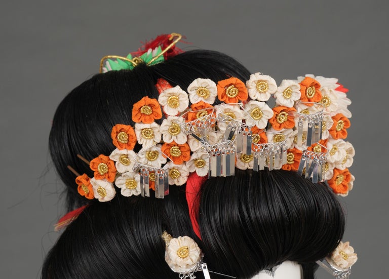 Very large Japanese Bunraku 文楽 Doll of a Beautiful Lady Known as Yaoya ...