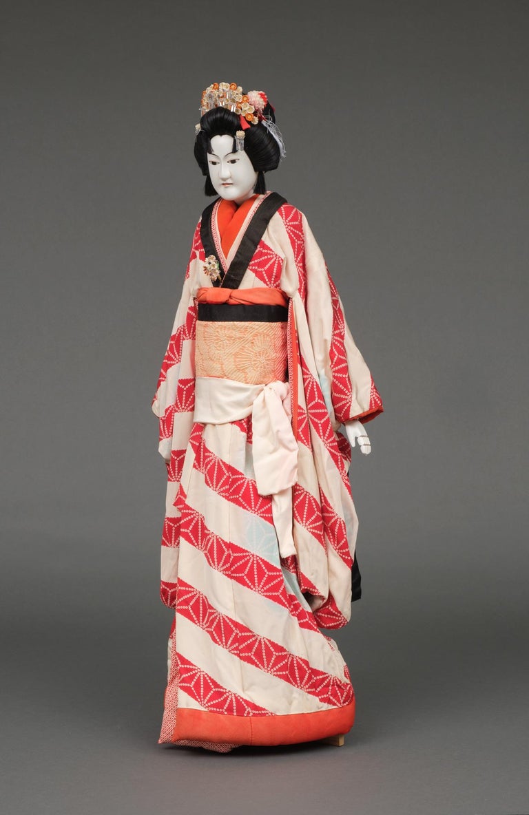 Very large Japanese Bunraku 文楽 Doll of a Beautiful Lady Known as Yaoya ...