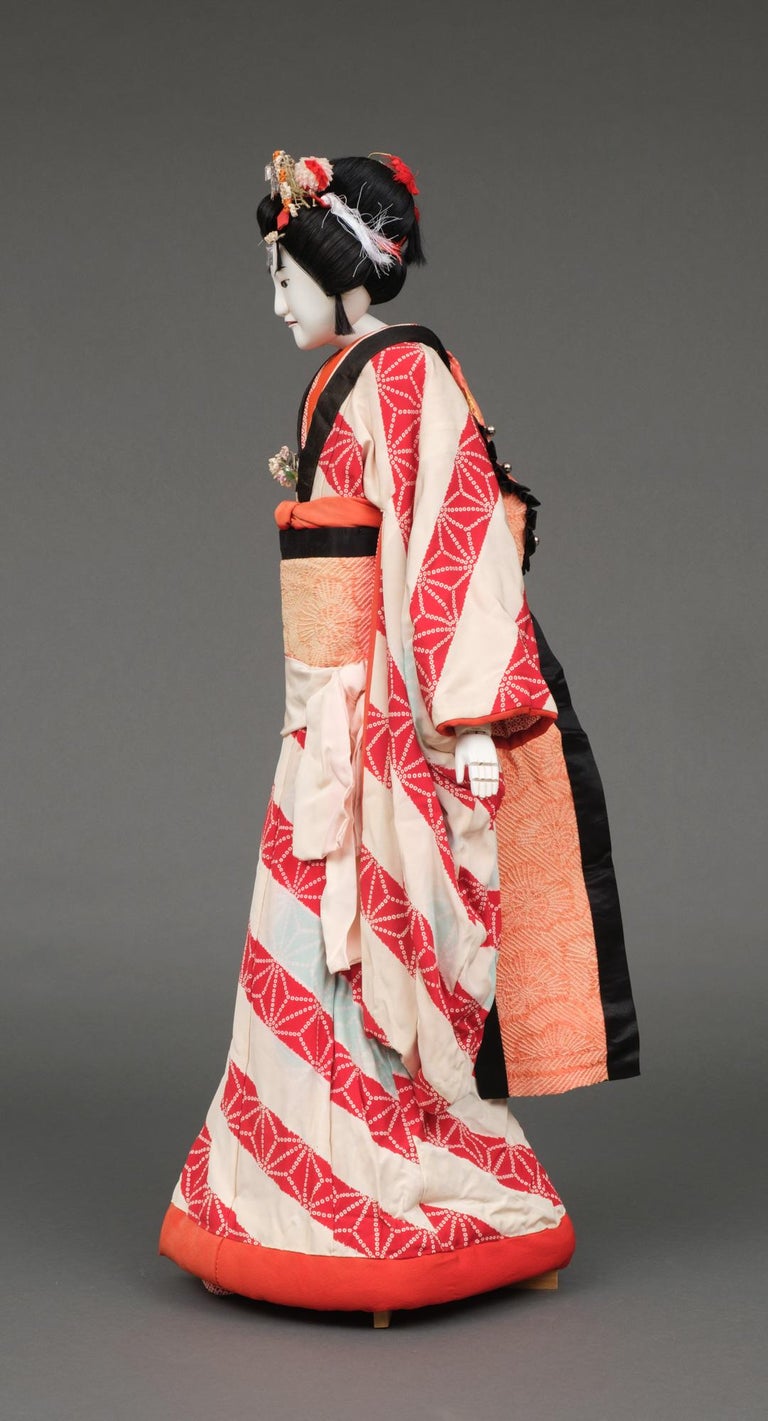 Very large Japanese Bunraku 文楽 Doll of a Beautiful Lady Known as Yaoya ...