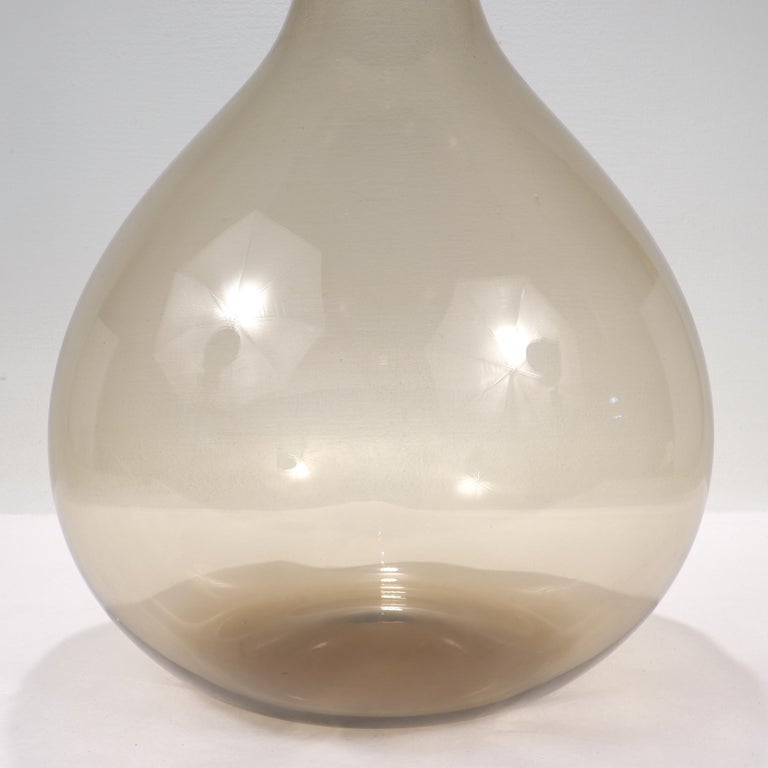 Very Large Labeled Gullaskruf Mid-Century Modern Swedish Art Glass Vase ...