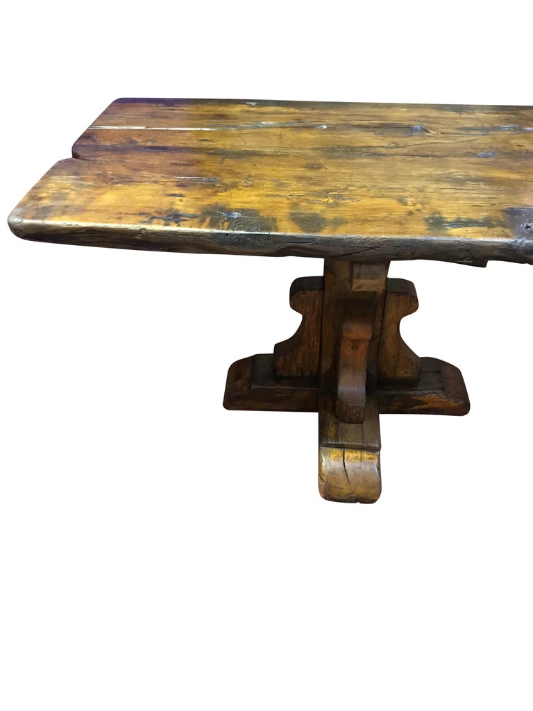 Very Large Late 19th Century Golden Oak Refectory Table at 1stDibs
