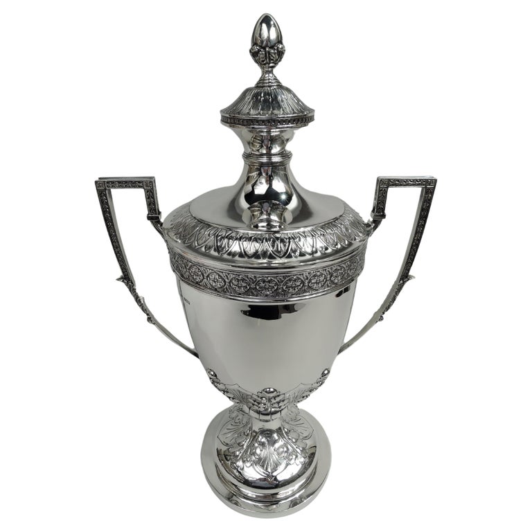 Very Large Market-Fresh English Sterling Silver Covered Urn For Sale at ...