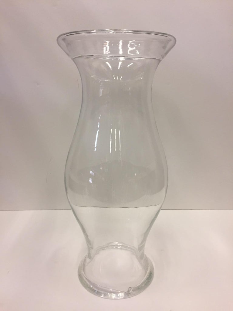 Very Large Monumental English Antique Blown Glass Hurricane For Sale at ...
