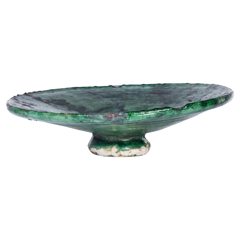 Very Large Moroccan Ceramic Platter For Sale at 1stDibs